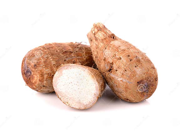 Boiled Taro Root on a White Background Stock Image - Image of boiled ...