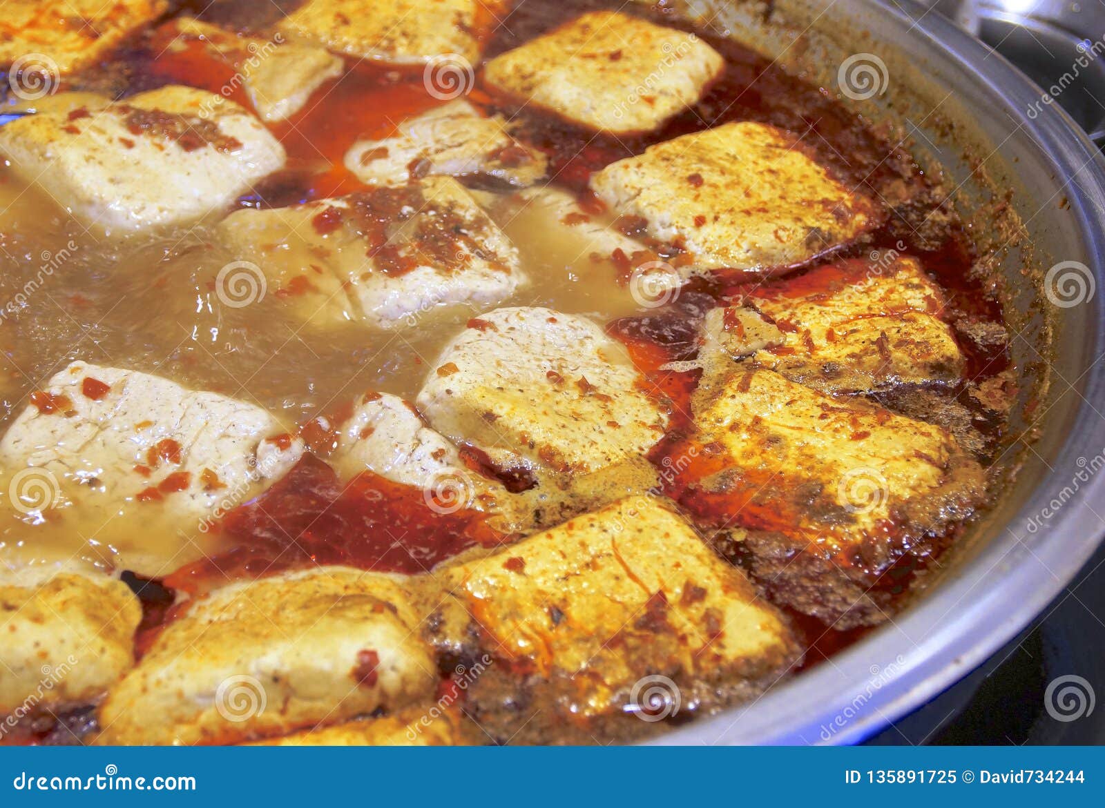 Boiled Tofu Close Up in Taiwan Stock Image - Image of chopsticks, black ...