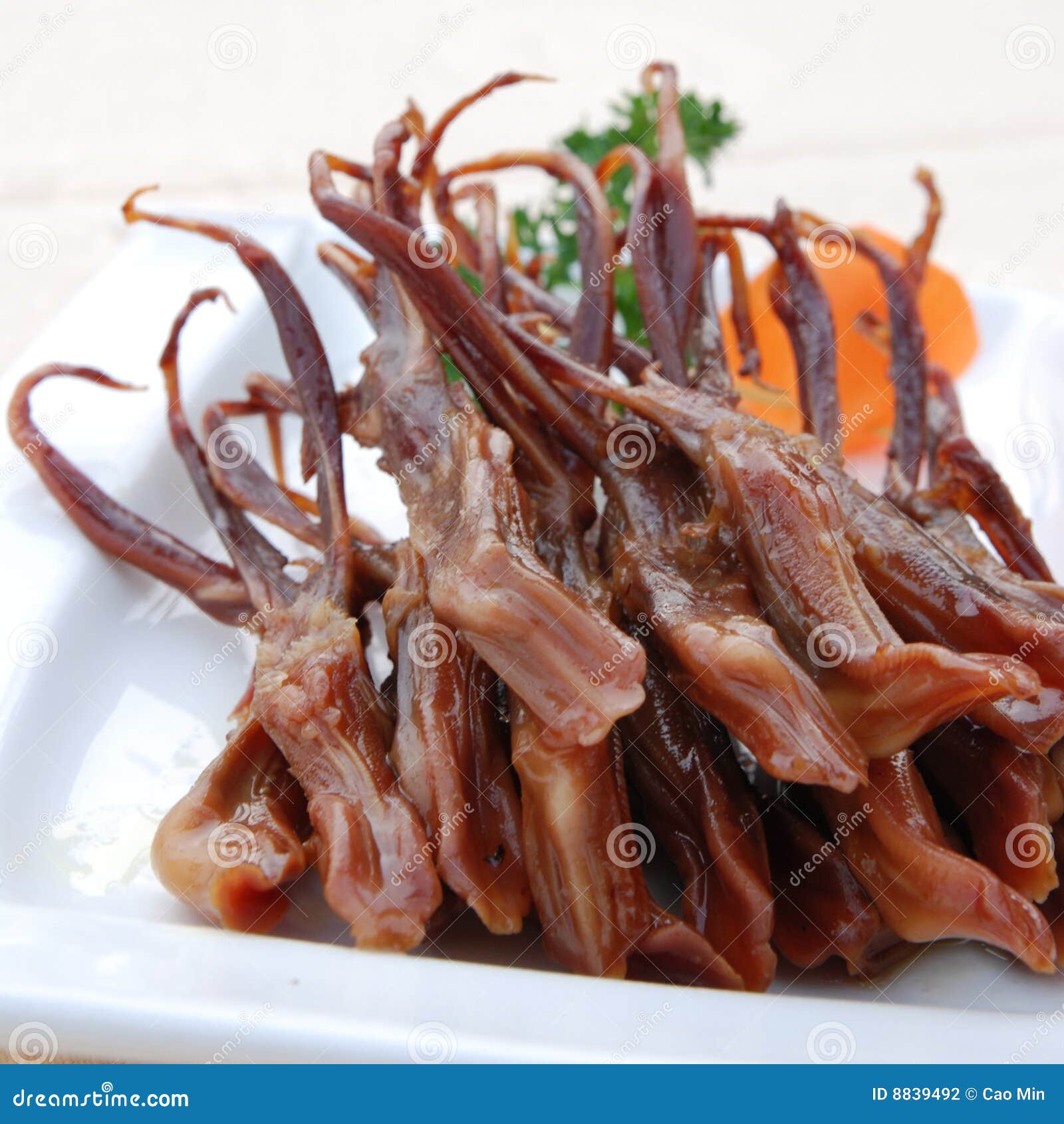 Boiled tongue of duck stock photo. Image of home, dish - 8839492