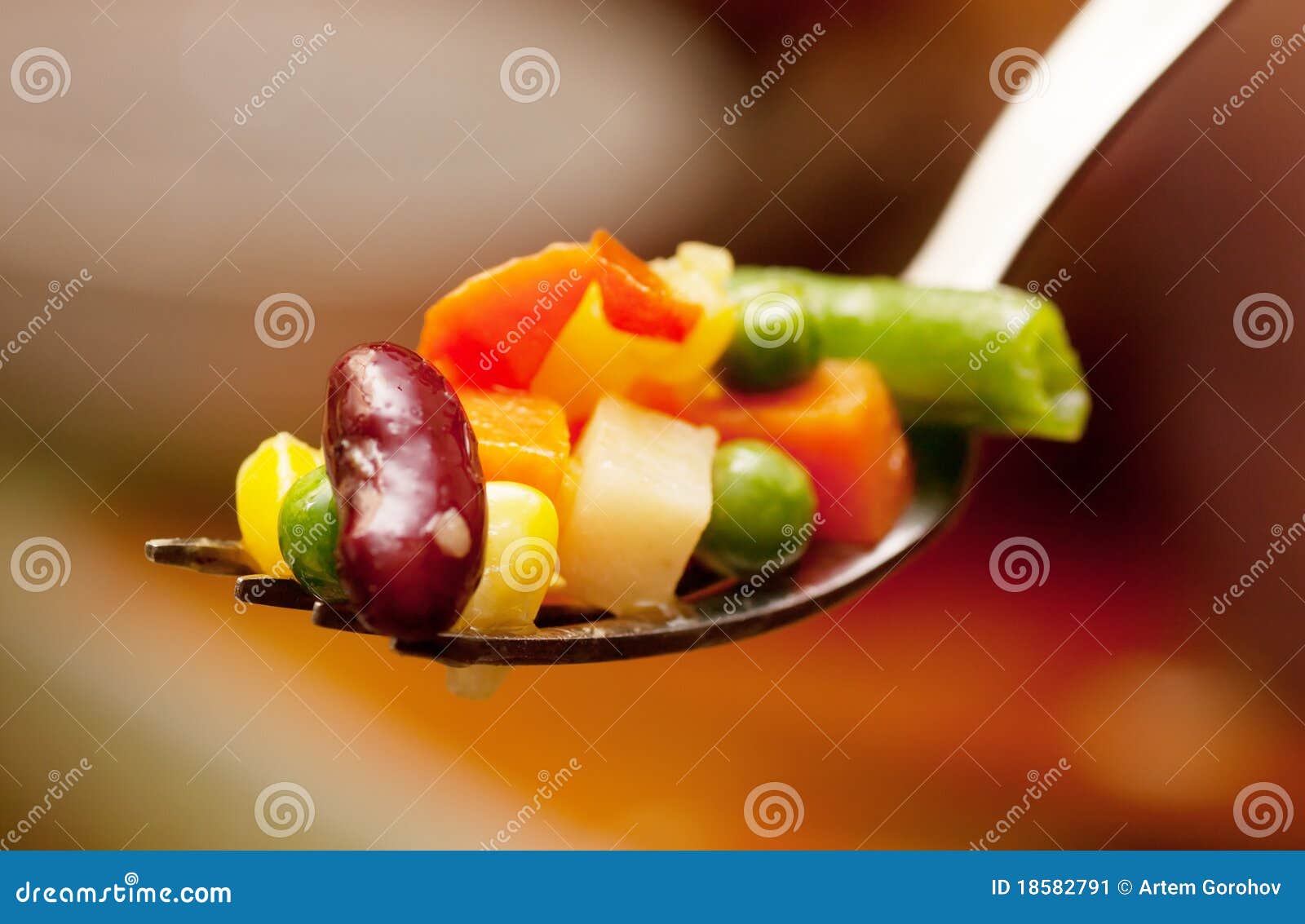 Boiled vegetables stock image. Image of horizontal, fork - 18582791