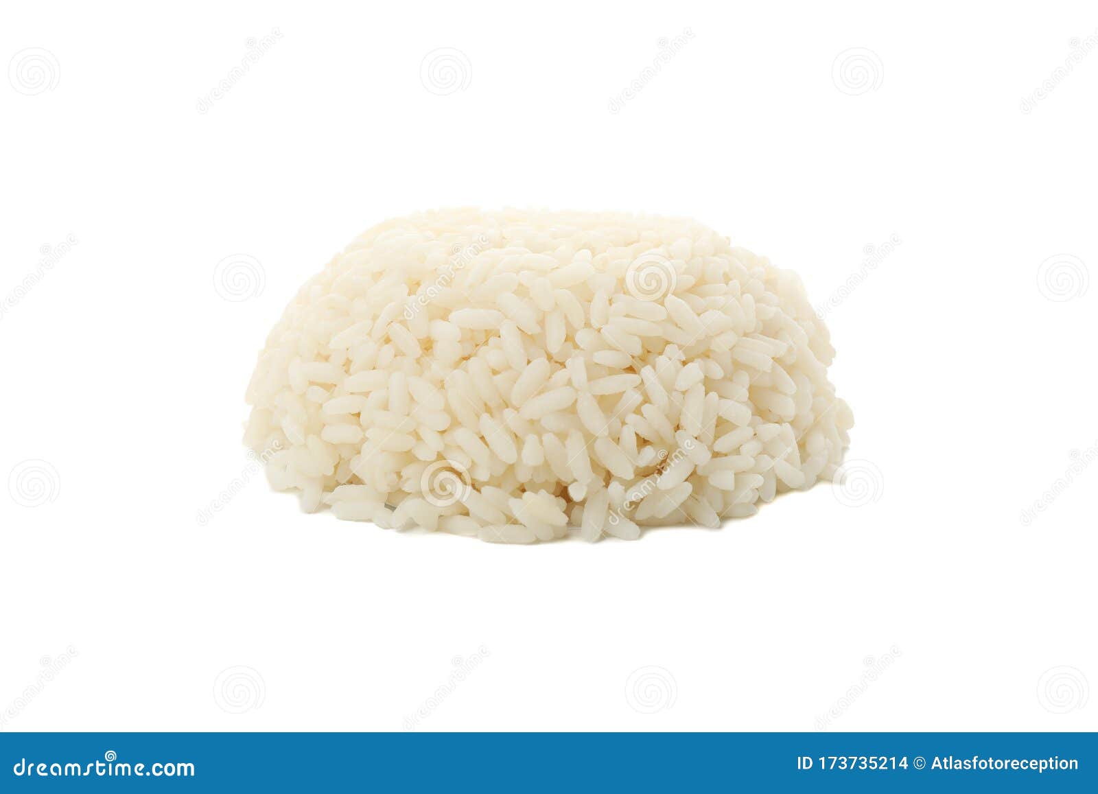 Boiled White Rice Isolated on Background Stock Photo - Image of ...
