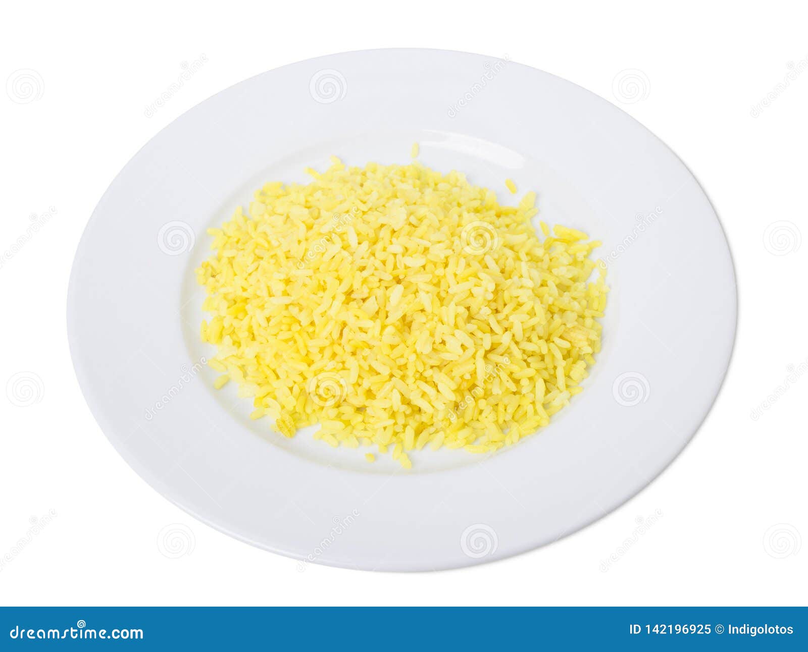 Boiled yellow rice. stock image. Image of homemade, isolated - 142196925