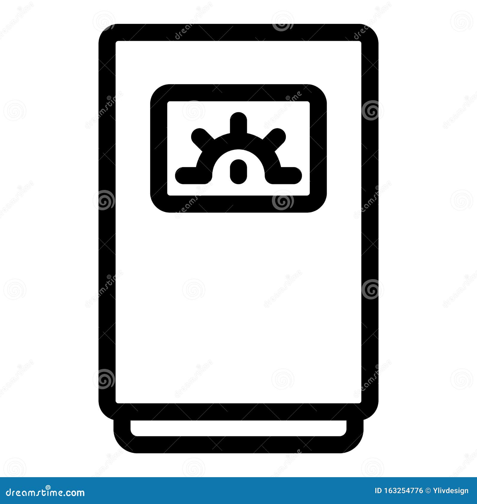Boiler with Analog Indicator Icon, Outline Style Stock Vector ...