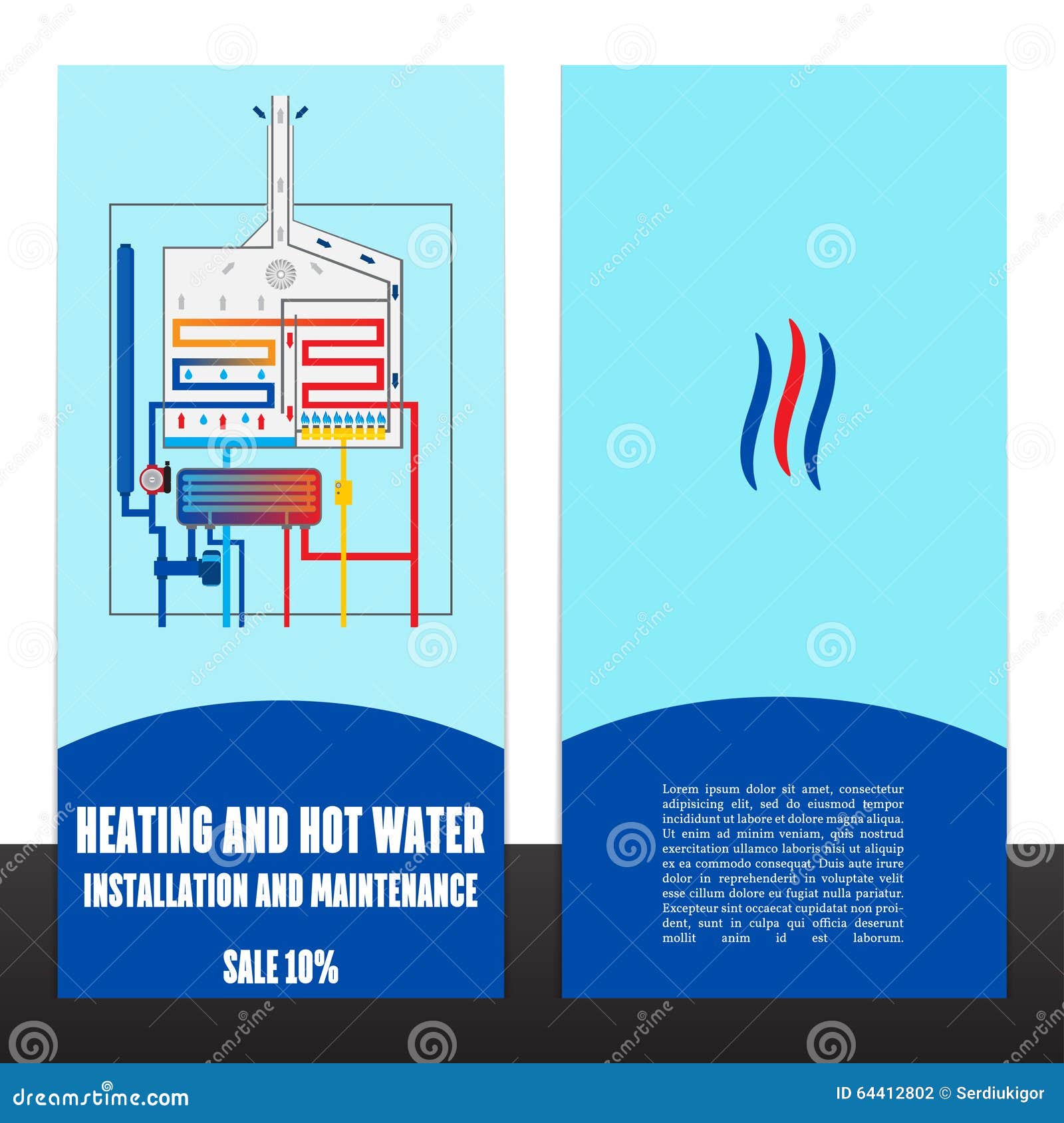 Boiler Corporate Identity Template Design . Stock Vector - Illustration ...