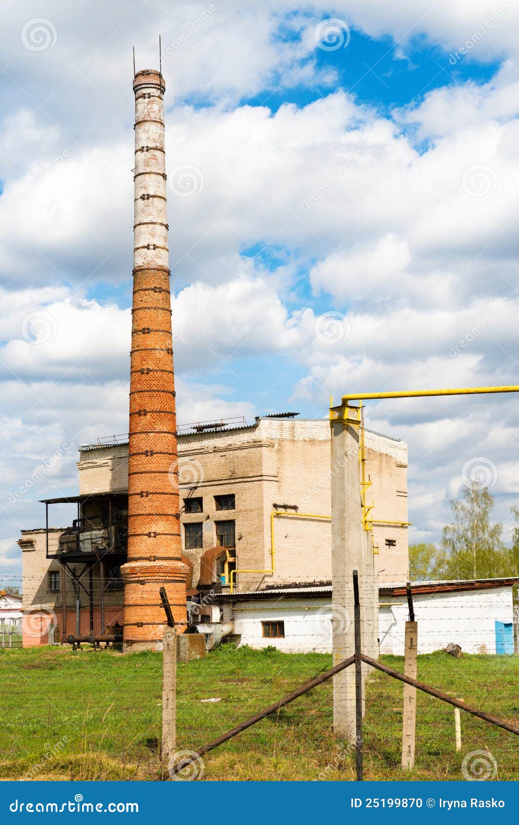 Stack Boiler And Chiller On Top Roof Building Released Smoke Royalty ...