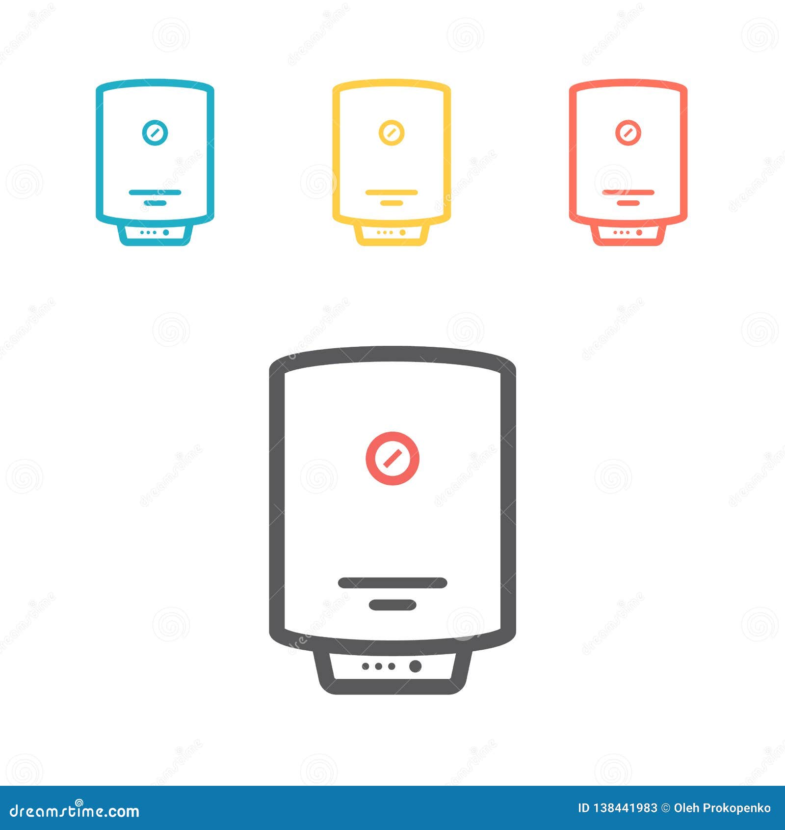 Boiler Line Icon. Vector Signs for Web Graphics Stock Vector ...