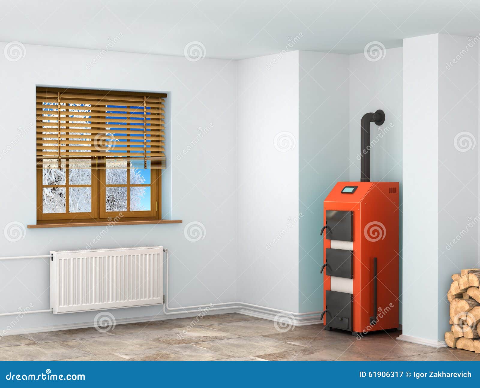 Boiler stock illustration. Illustration of basement, stack - 61906317