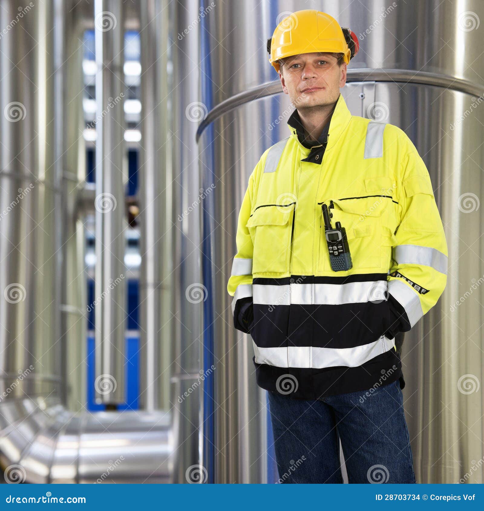 Boiler room engineer stock photo. Image of muffs, posing - 28703734