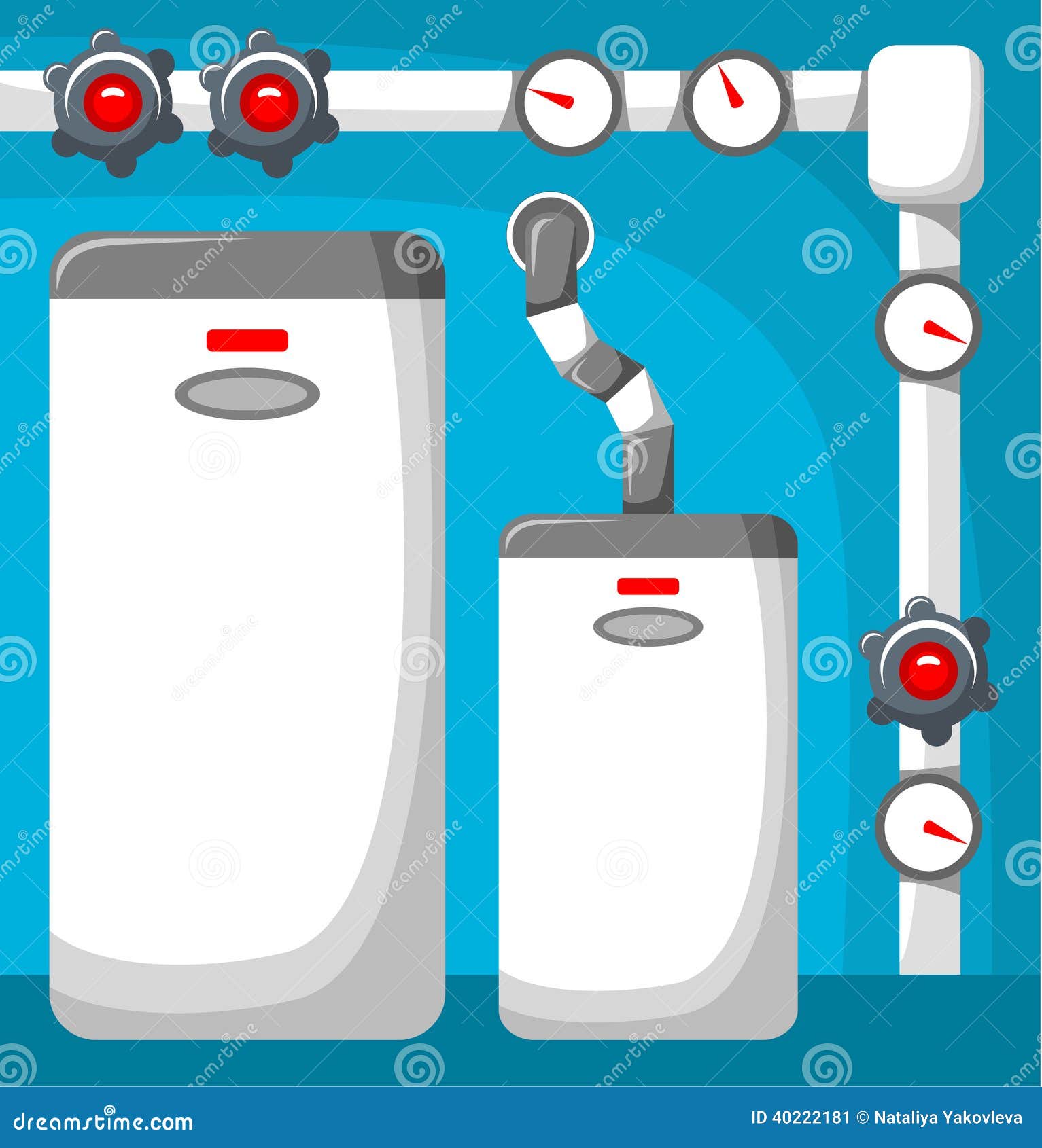 Boiler room. stock vector. Illustration of machinery - 40222181