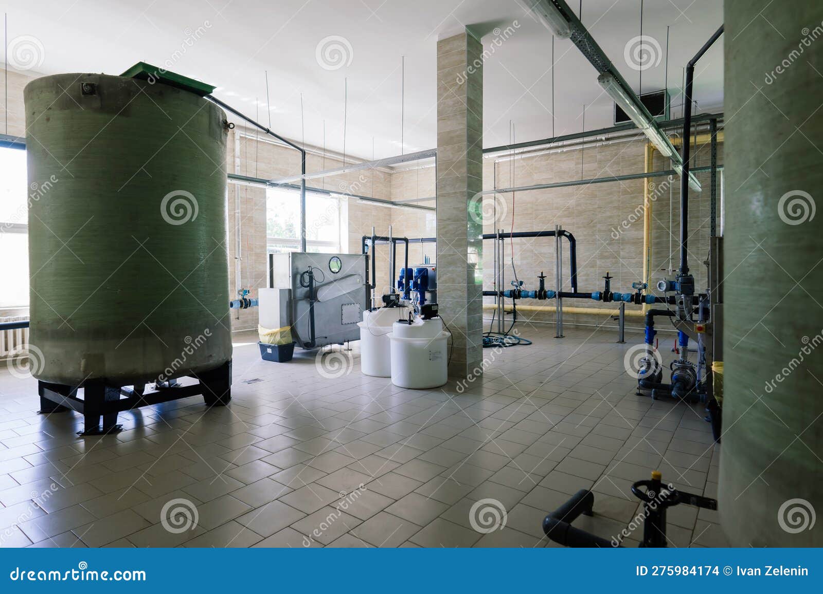 Boiler Station, Boiler Room. Engine Room, Technical Equipment. Stock ...