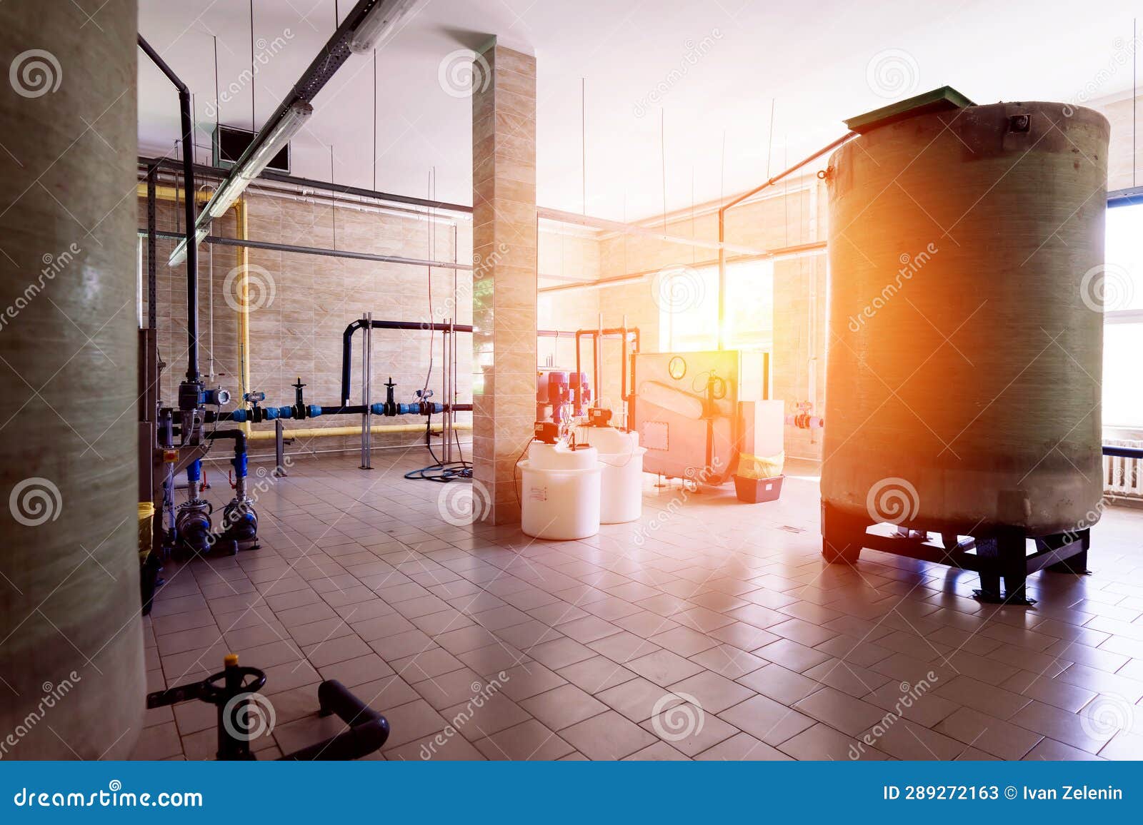 Boiler Station, Boiler Room. Engine Room, Technical Equipment. Stock ...