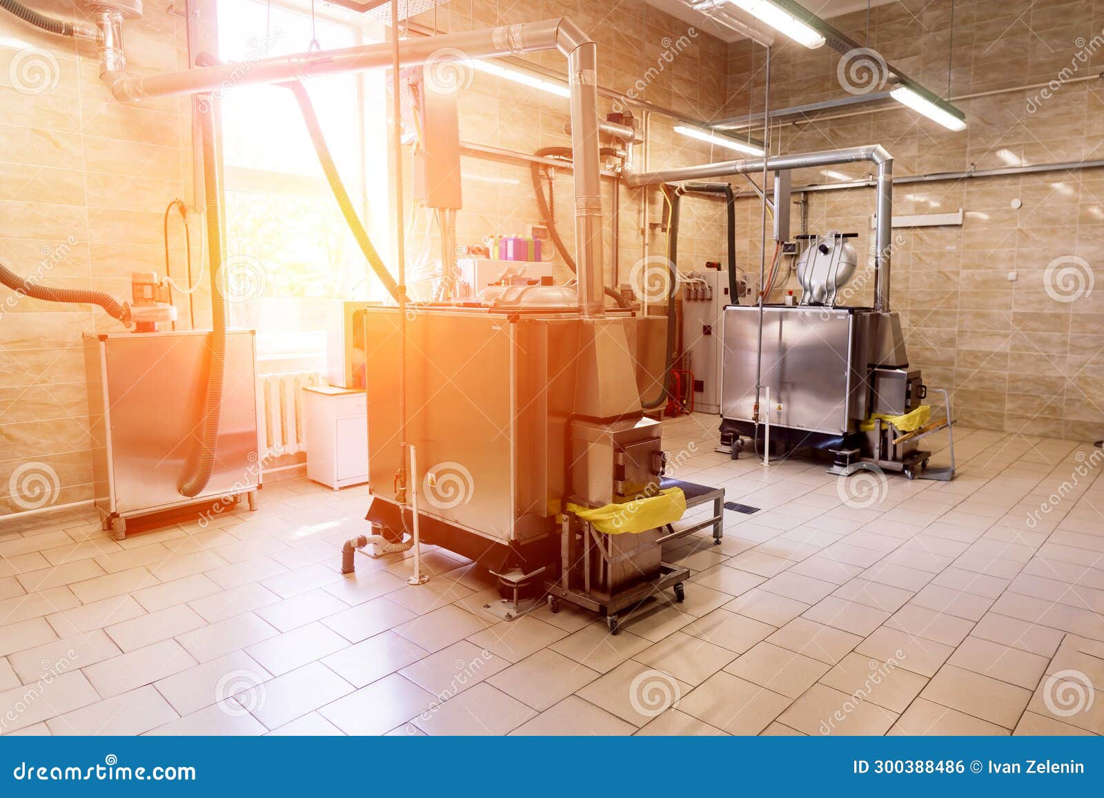 Boiler Station, Boiler Room. Engine Room, Technical Equipment. Stock ...