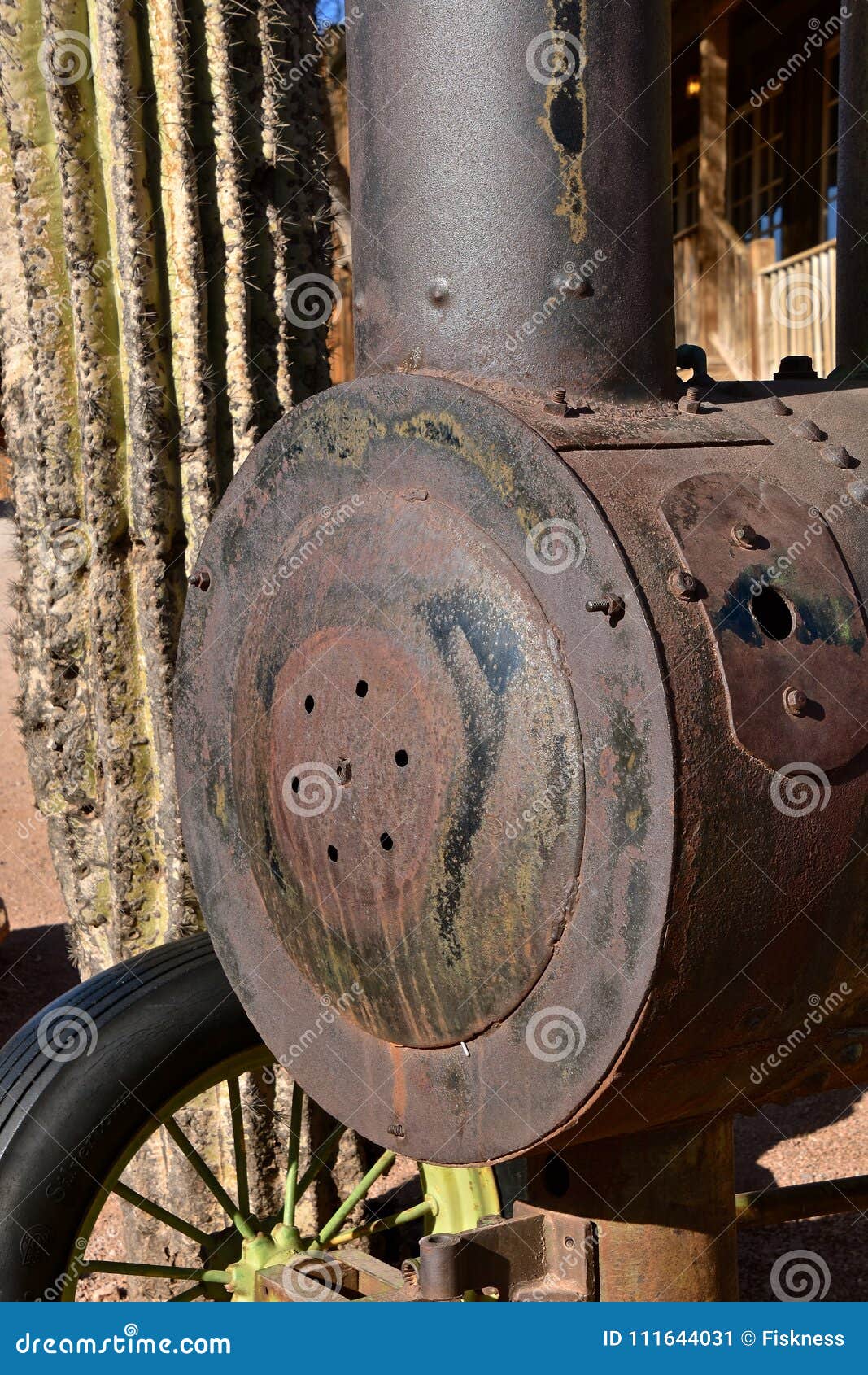 Closeup of the Boiler and Steam Stack of a Very Old Steam Engine ...