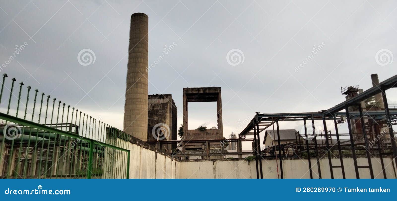 Boiler towers Perawang stock photo. Image of perawang - 280289970