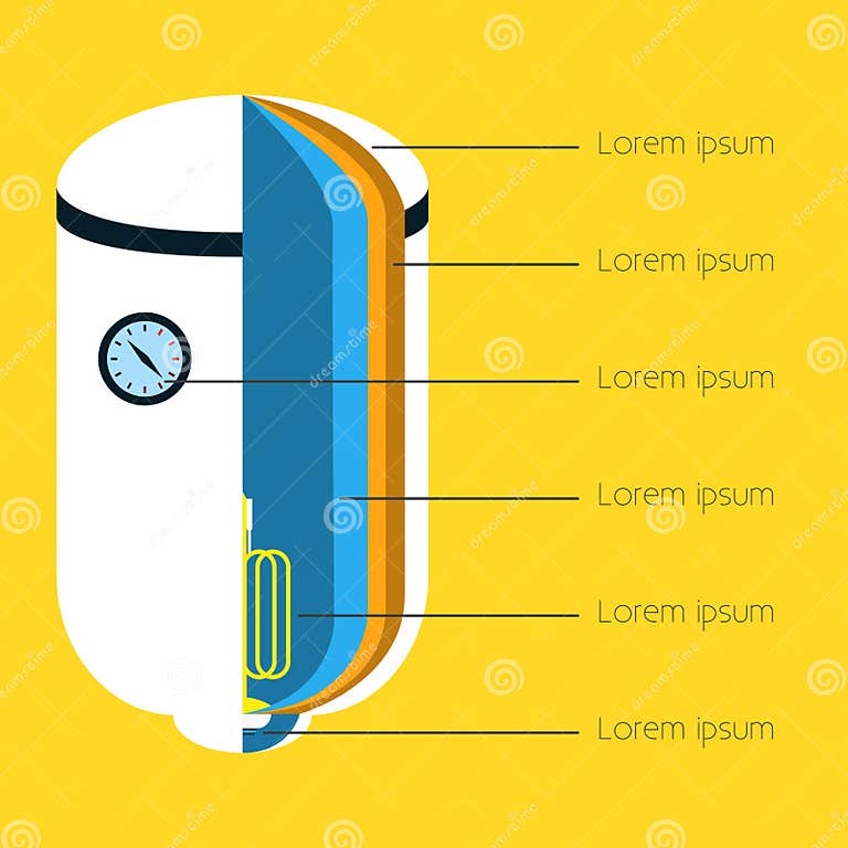 Boiler Vector illustration stock vector. Illustration of furnace - 77277799