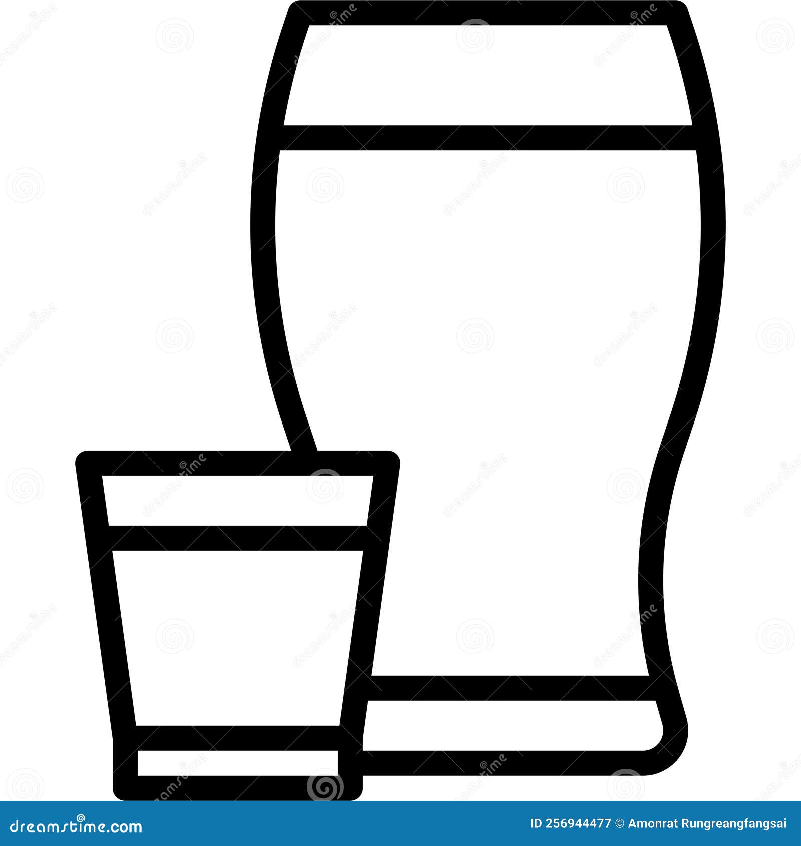 Boilermaker Cocktail Icon, Alcoholic Mixed Drink Vector Stock Vector ...