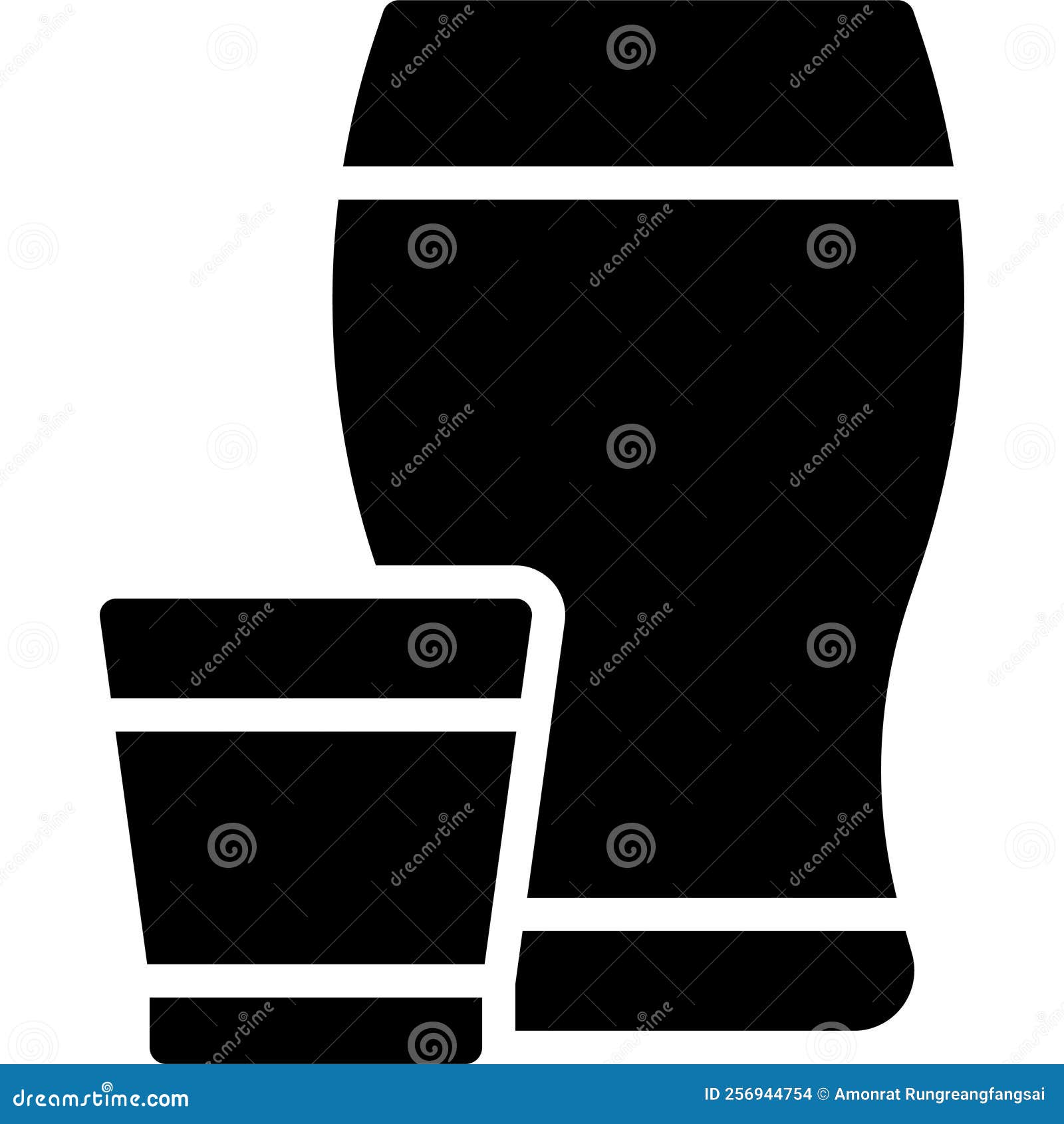 Boilermaker Cocktail Icon, Alcoholic Mixed Drink Vector Stock Vector ...