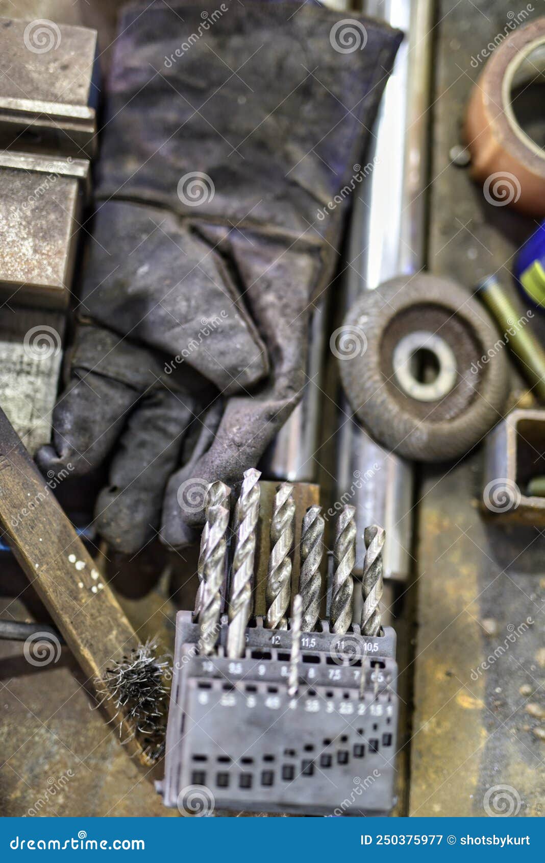 Boilermakers Tools on a Work Bench Stock Image - Image of steel ...