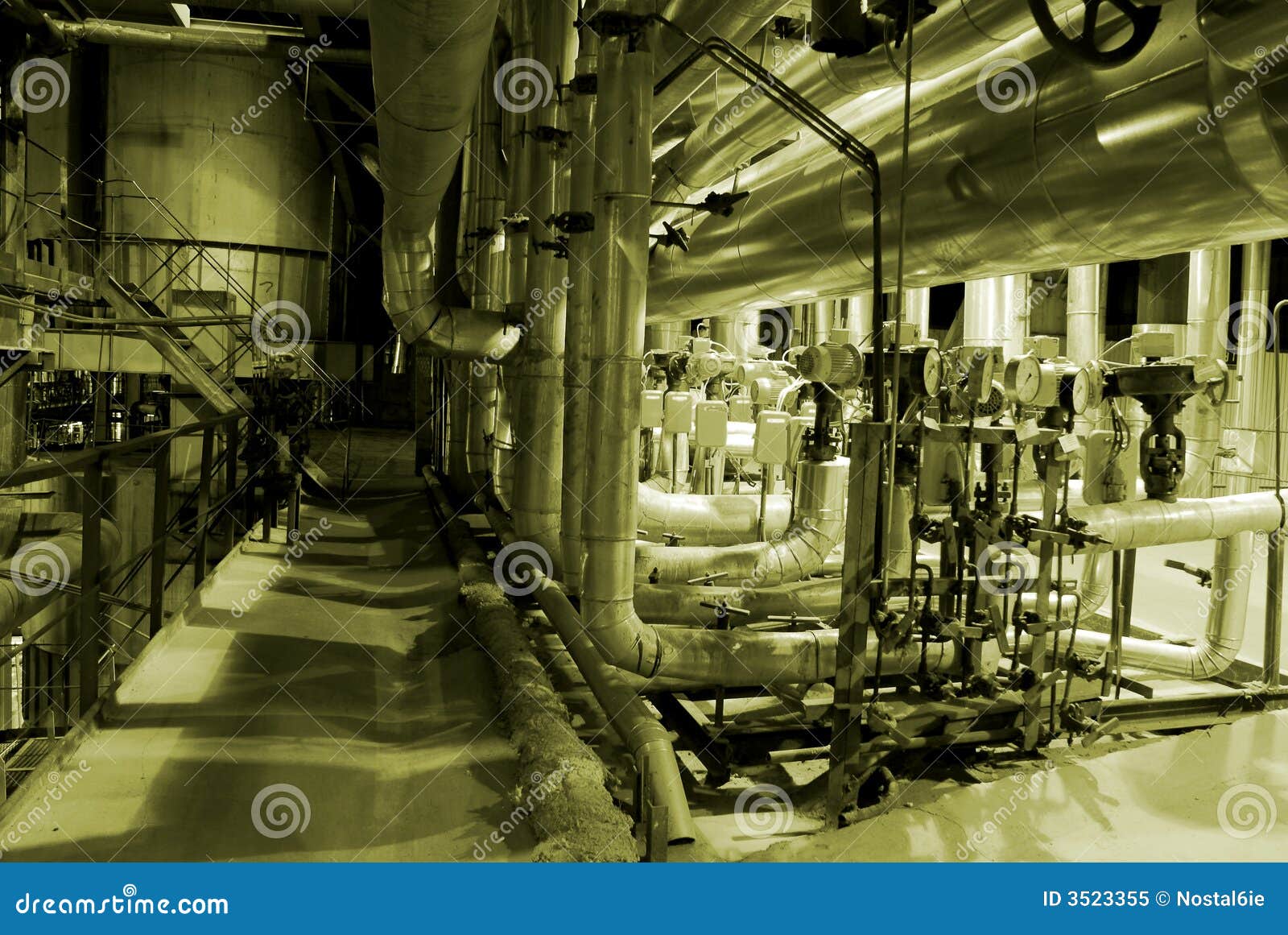 Boilers, ladders and pipes stock image. Image of mechanical - 3523355