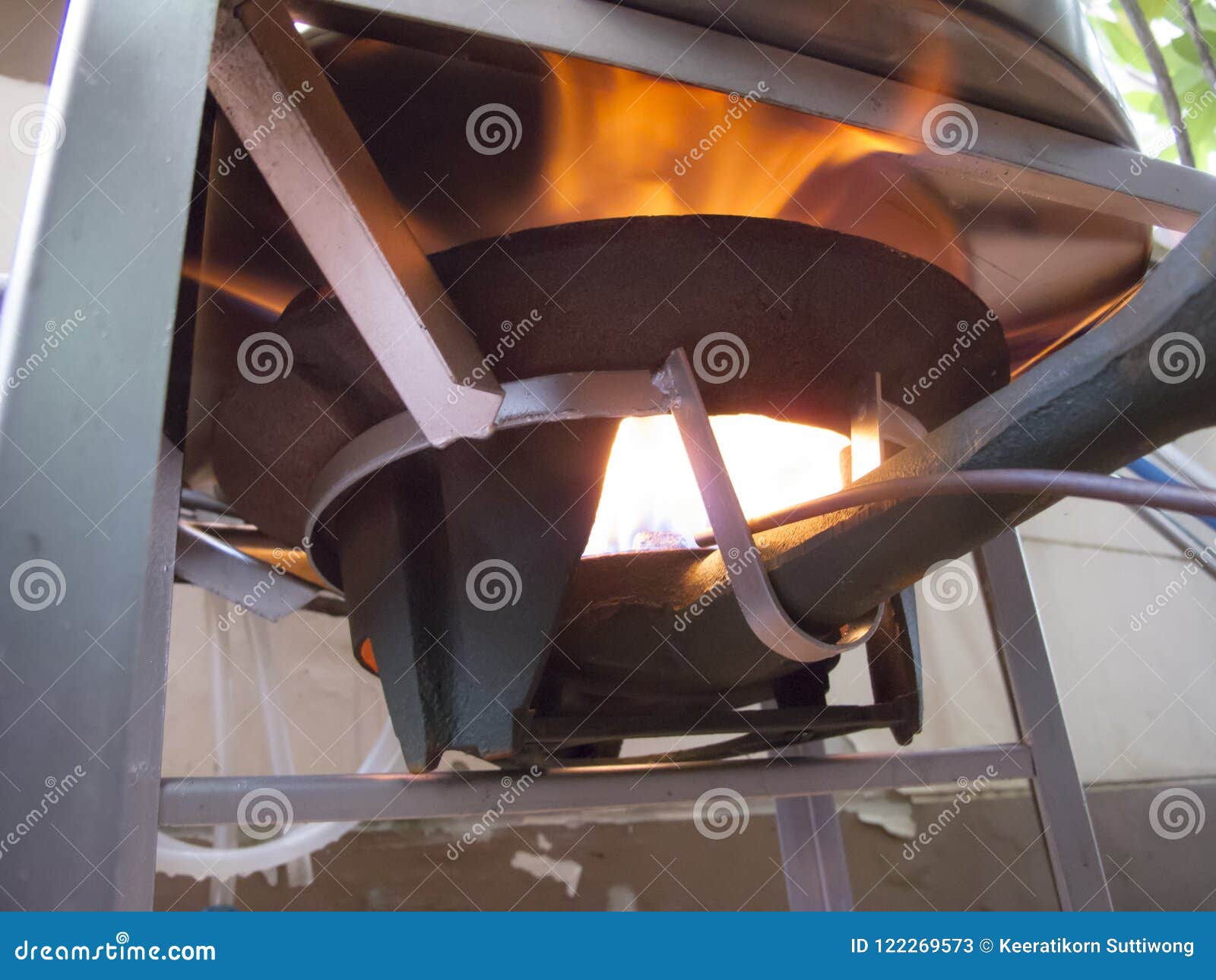 Boiling in the Aluminum Big Pot Stock Image - Image of flambe, gourmet ...