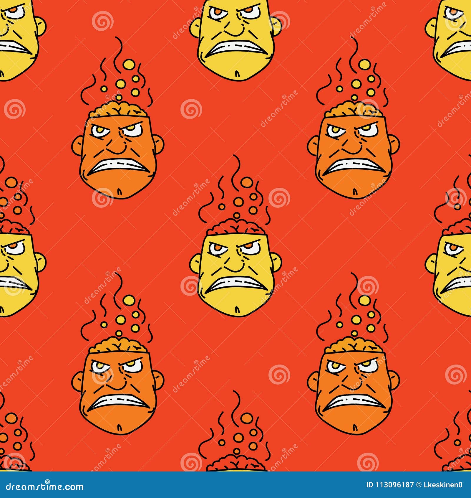 Boiling Brain Seamless Pattern Stock Vector - Illustration of texture ...
