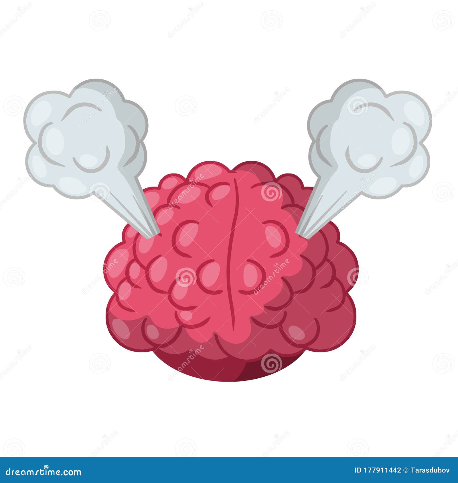 Boiling Brain. Steam in the Head Stock Vector - Illustration of brain ...
