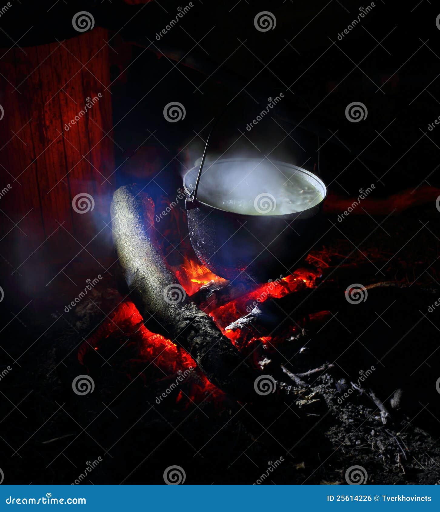 Boiling cauldron stock photo. Image of bonfire, matches - 25614226