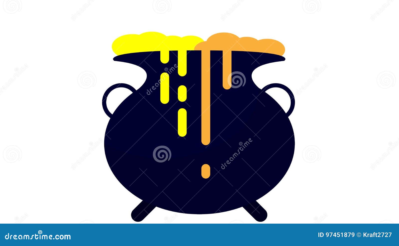 Boiling cauldron stock vector. Illustration of kettle - 97451879