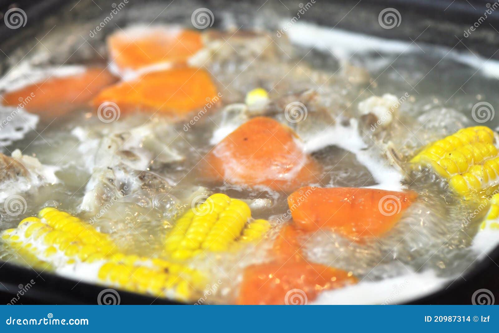 Boiling Chinese Sauerkraut Soy Sauce Pork Stock Image | CartoonDealer ...