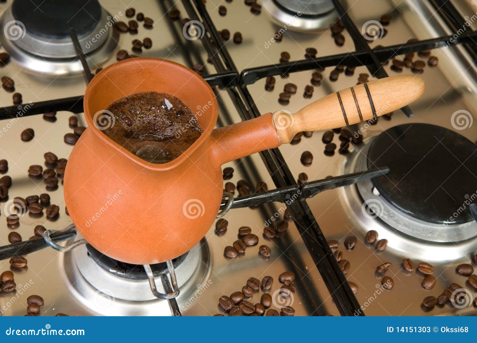 Boiling coffee stock image. Image of rustic, domestic - 14151303