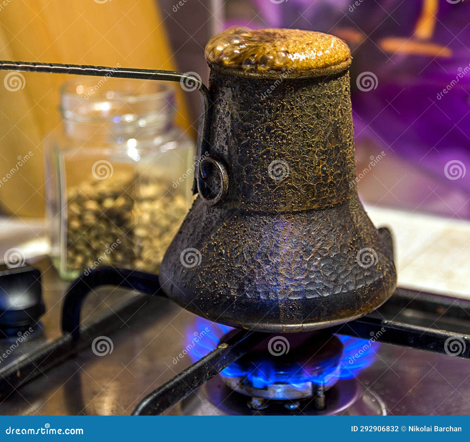Boiling coffee stock photo. Image of temperature, preparation - 292906832