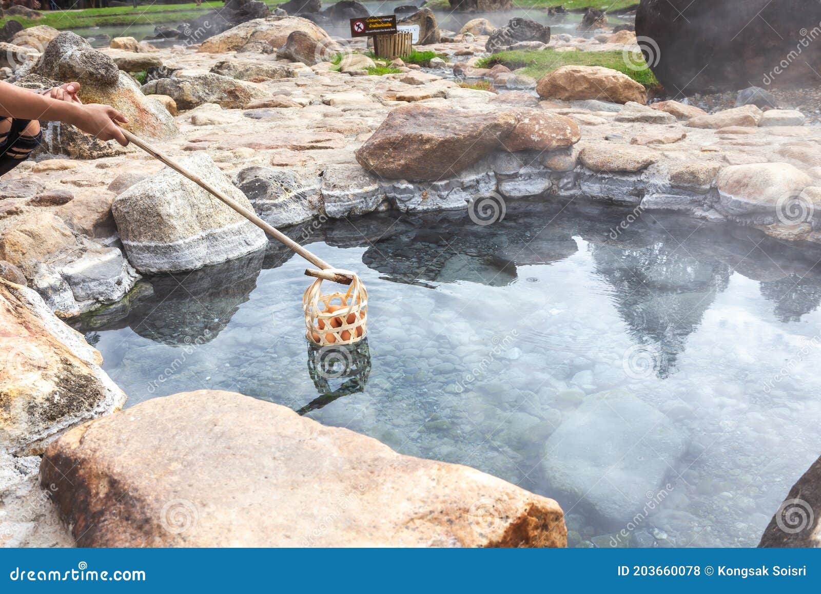 Boiling Eggs in the Hot Spring, Thailand Stock Photo - Image of nature ...