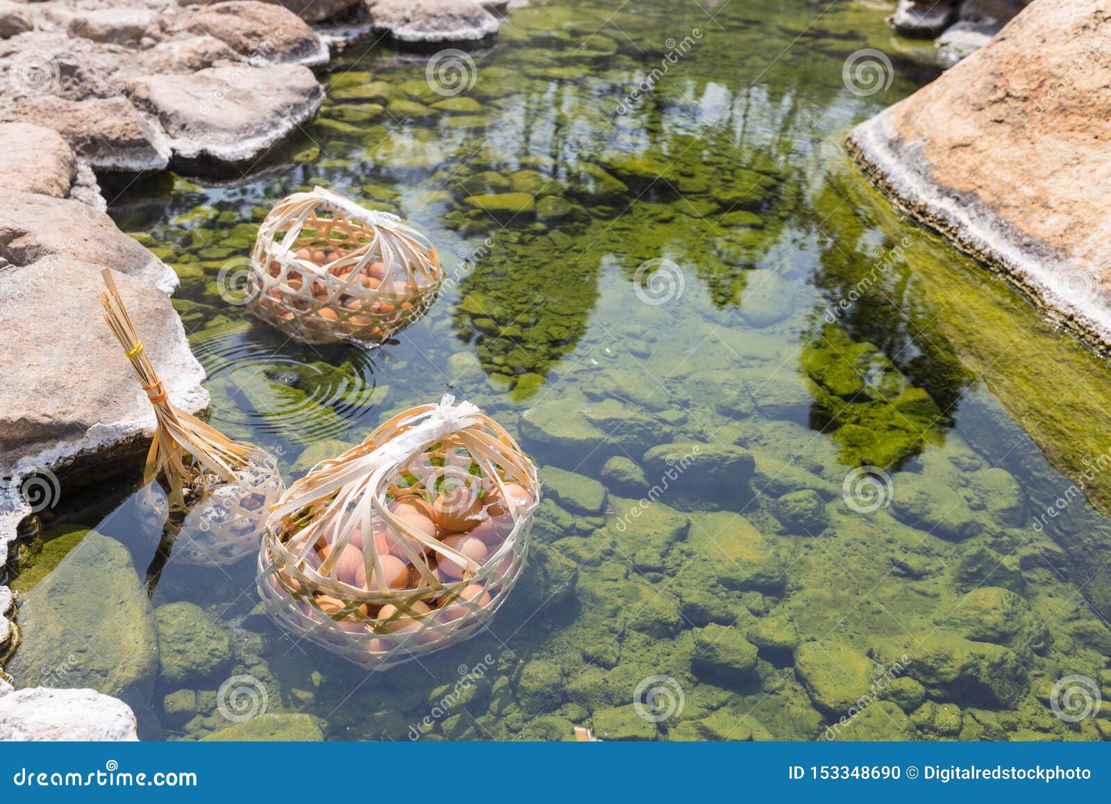 Boiling Eggs Hotspring stock photo. Image of hotspring - 153348690