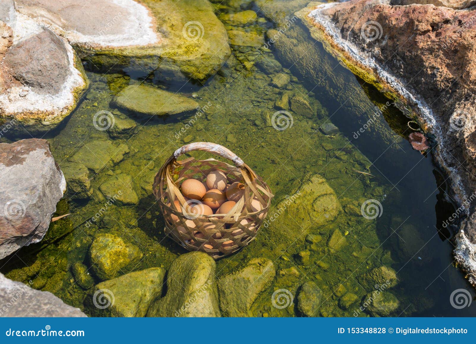 Boiling Eggs Hotspring stock photo. Image of famous - 153348828