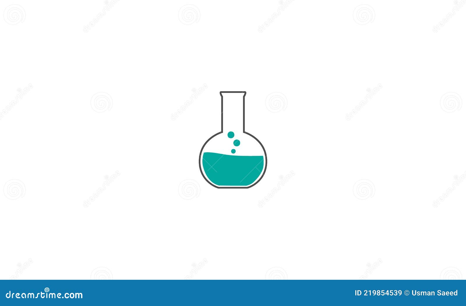 Boiling Flask with Bubbles in Minimal Flat Vector Icon Logo Stock ...