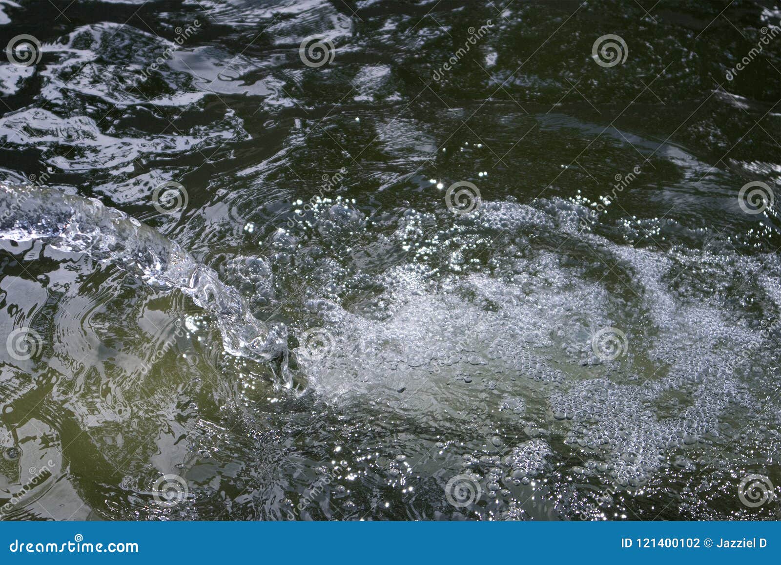 Boiling and Foaming Bubbled Water Falling Down from the Jet Stock Photo ...