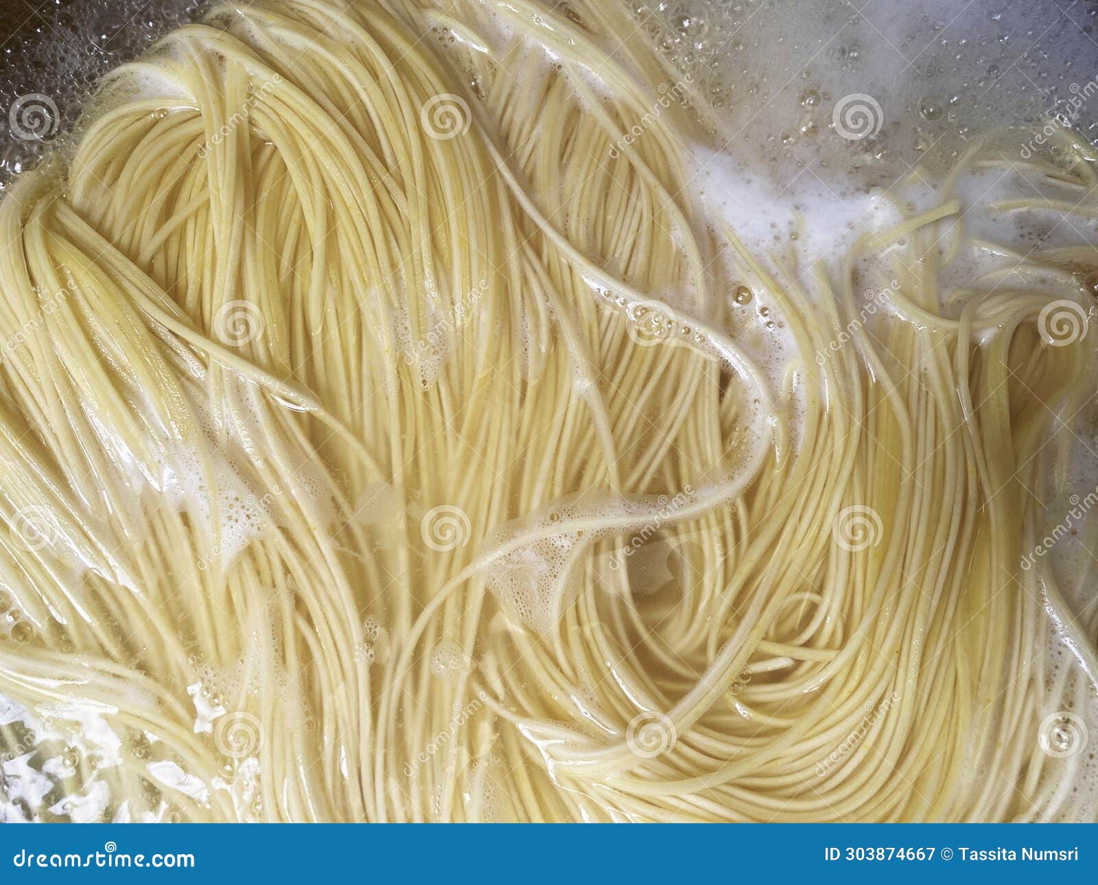 Boiling Hakka Noodles in a Big Pot with Heated Water Stock Image ...