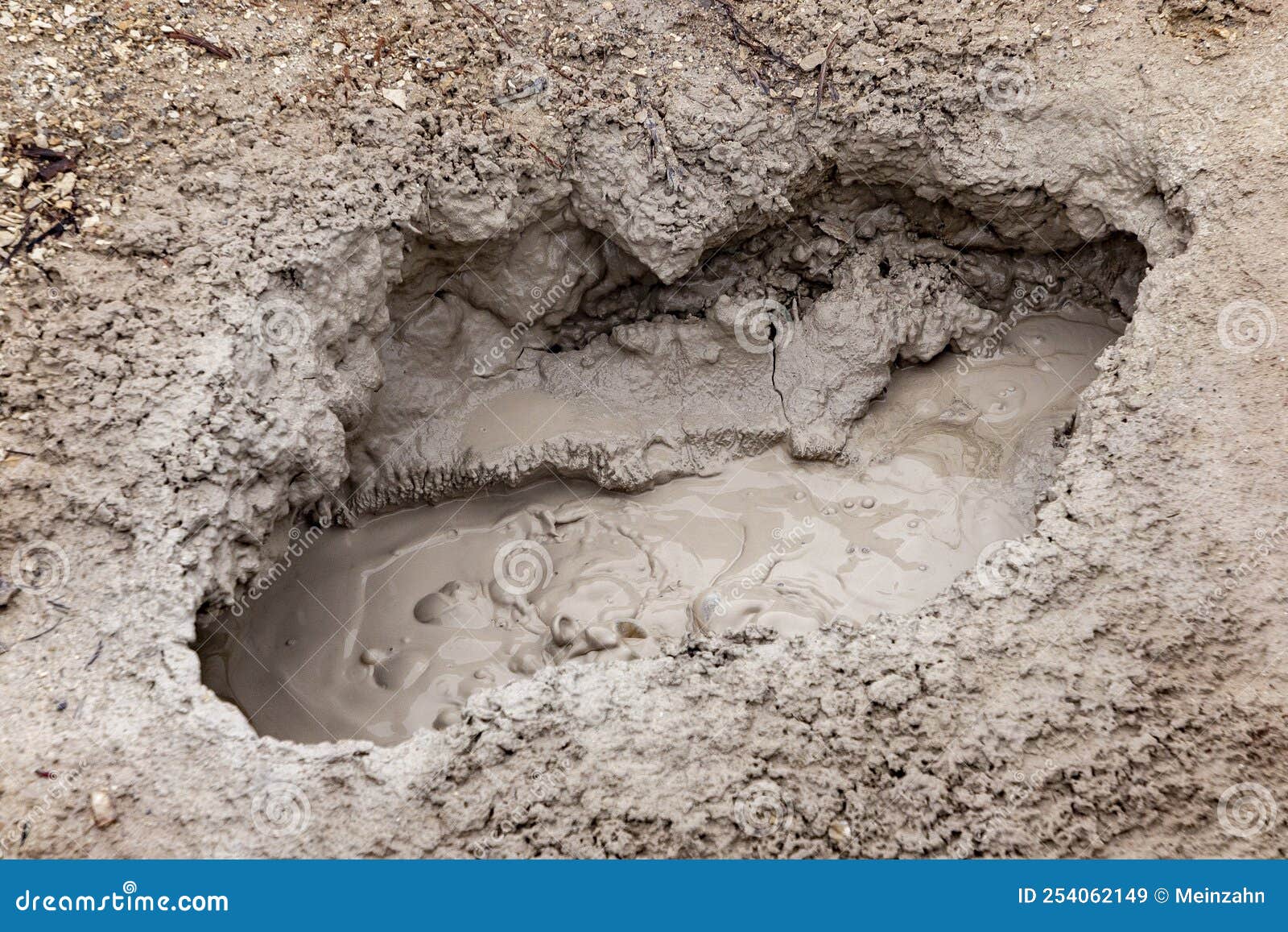 Boiling Hot Mud Spring at Yellowstone National Park Stock Image - Image ...