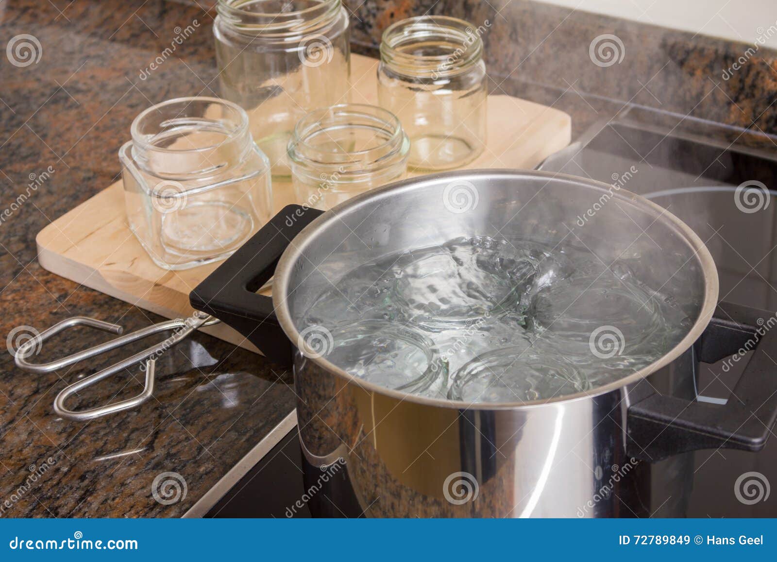 Boiling jars stock image. Image of boiled, glass, food - 72789849
