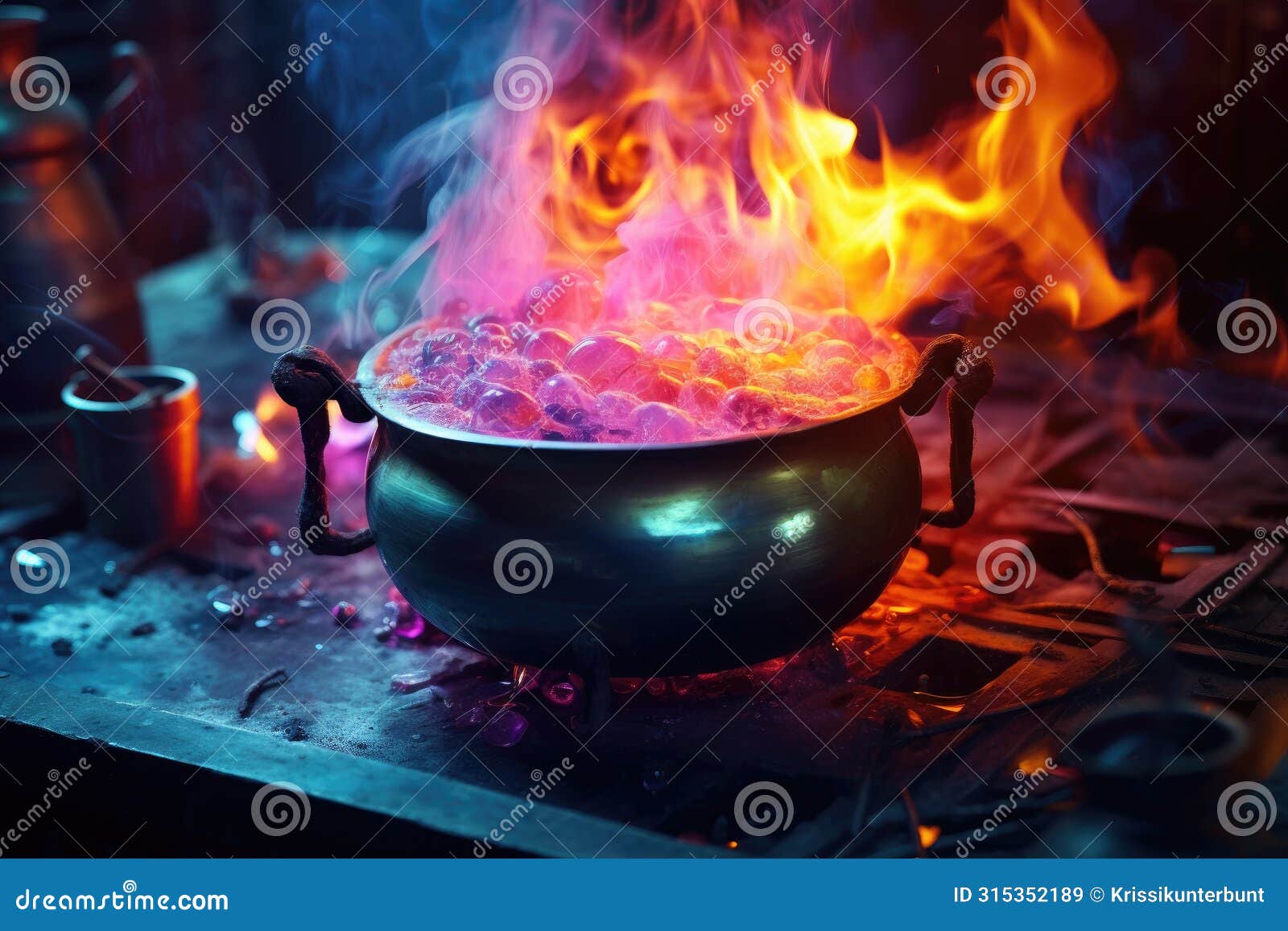 Boiling Magic Potion AI Generated Stock Illustration - Illustration of ...