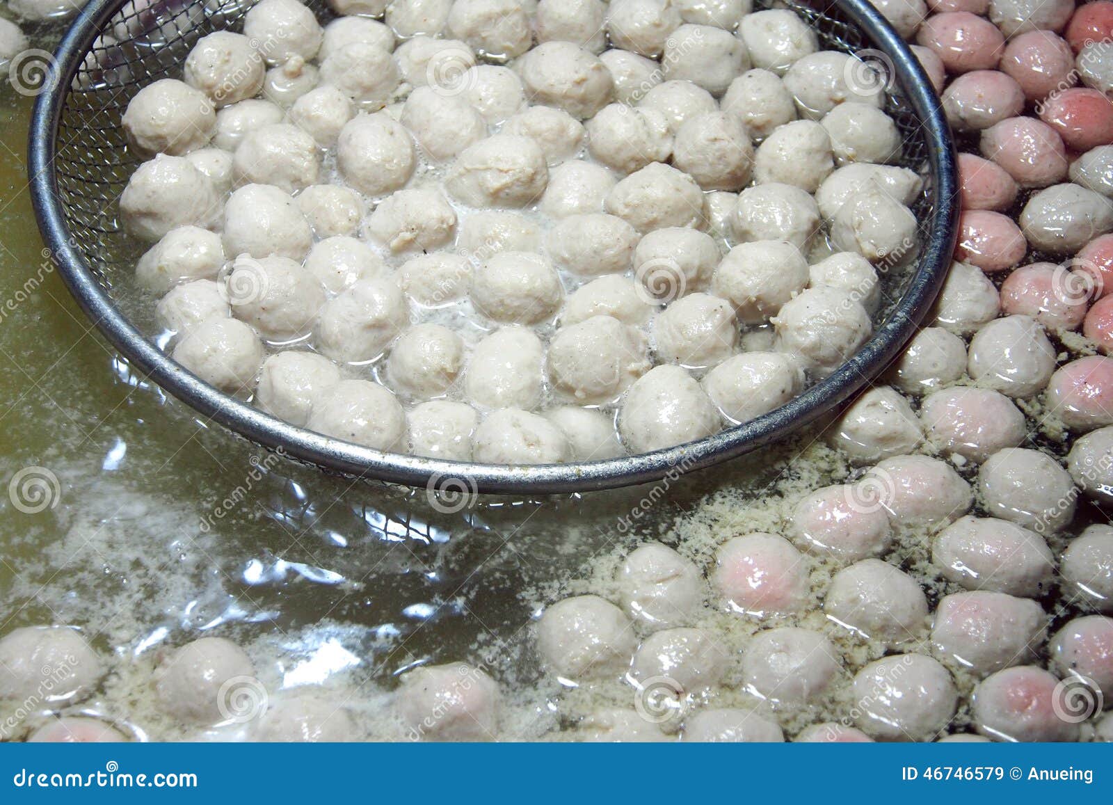 Boiling meat ball stock image. Image of process, appetizer - 46746579