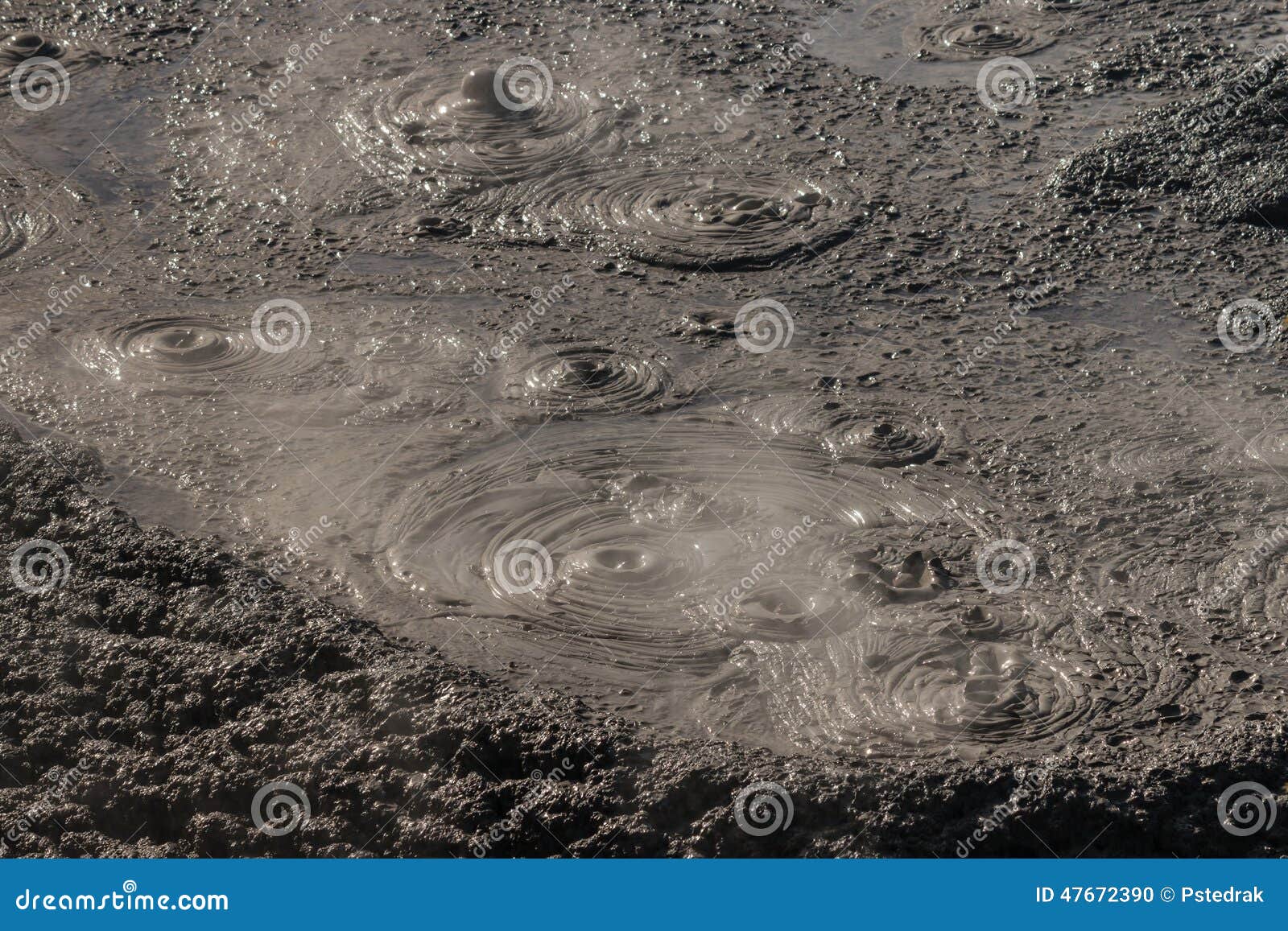 Boiling mud pool stock photo. Image of detail, healing - 47672390