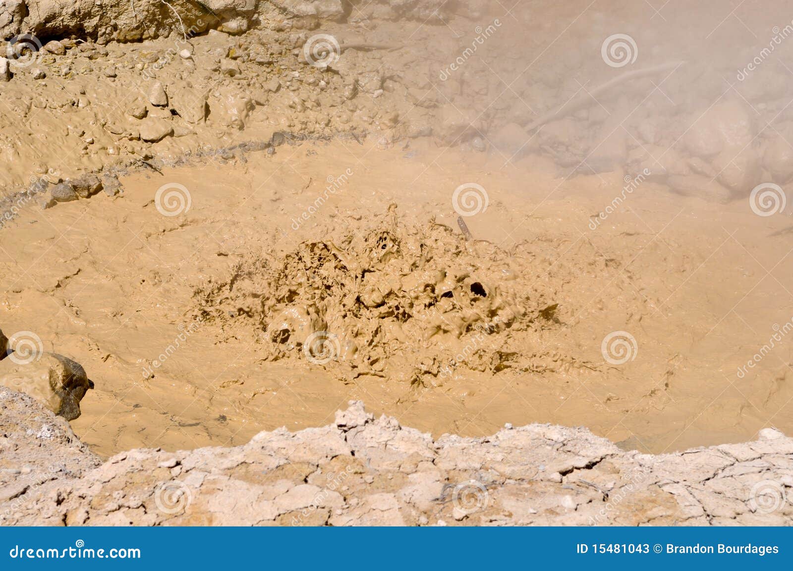 Boiling Mud Pot in Mount Lassen National Park Stock Image - Image of ...