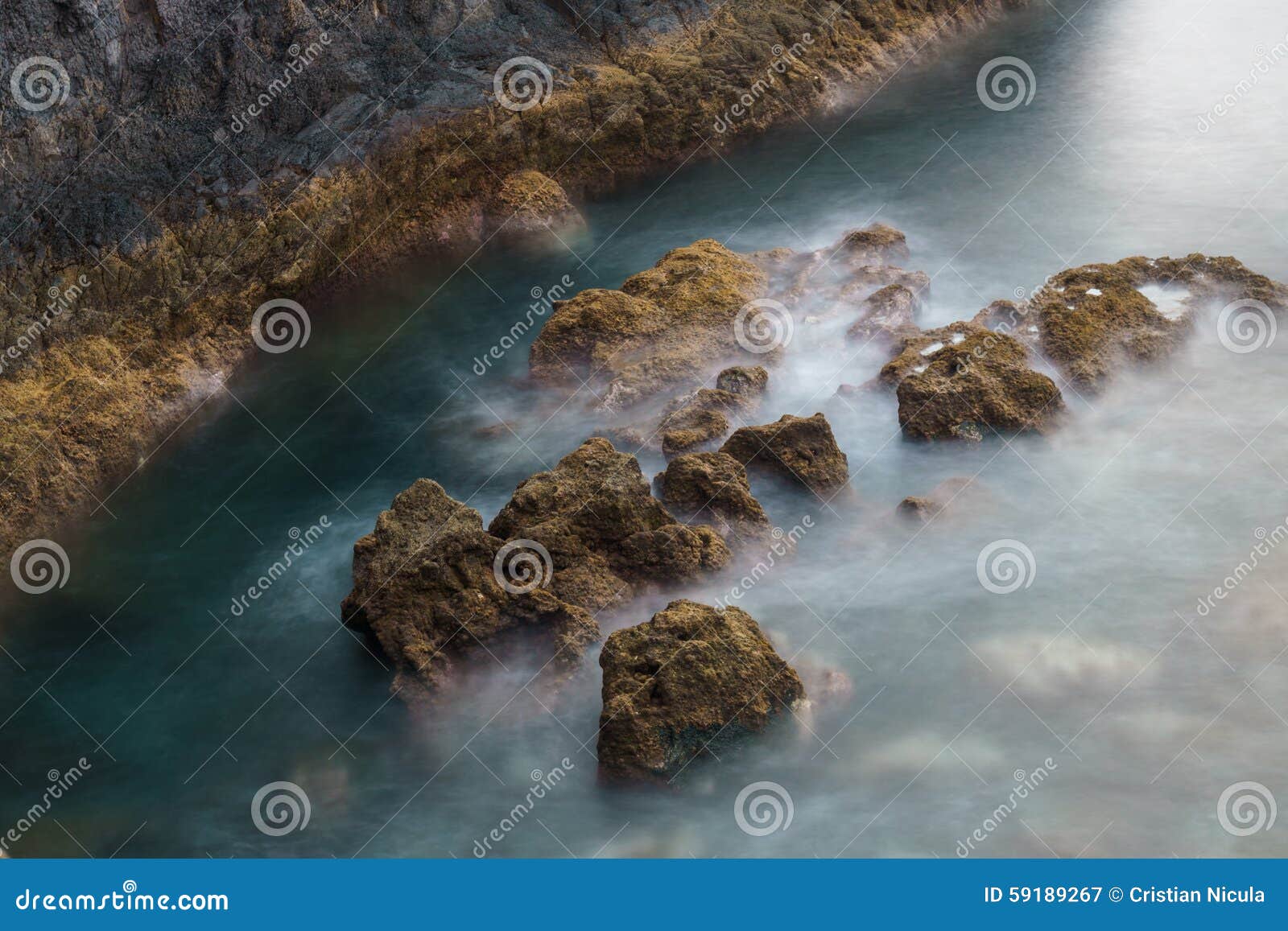 Boiling ocean stock image. Image of lourenco, cliff, portugal - 59189267