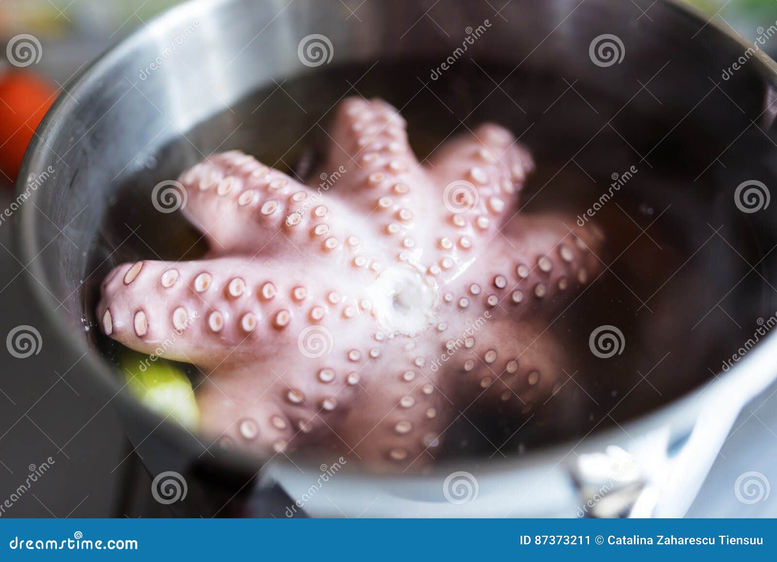 Boiling octopus stock image. Image of eating, gourmet - 87373211