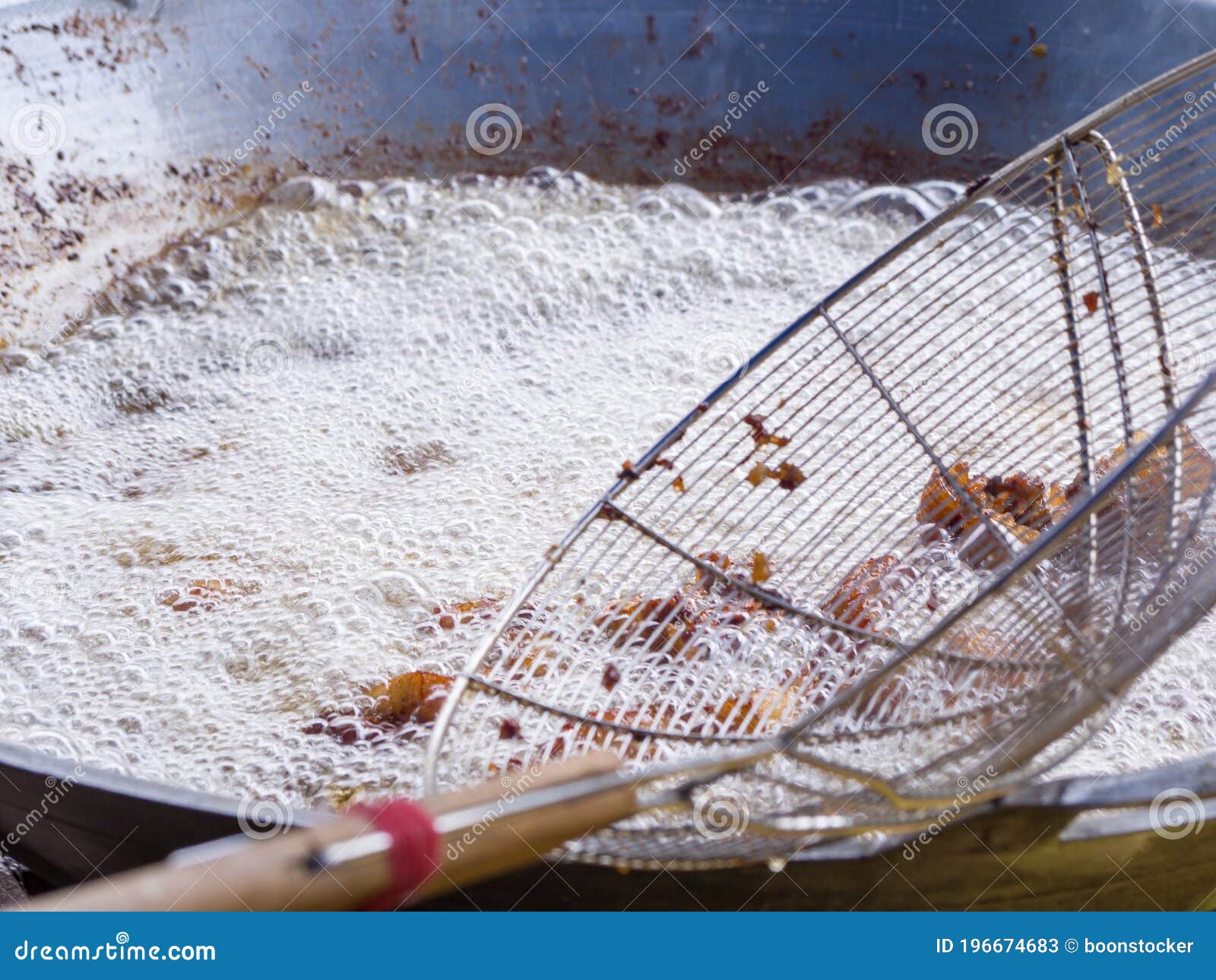 Boiling Oil in Frying Pan for Cooking Stock Image - Image of charcoal ...