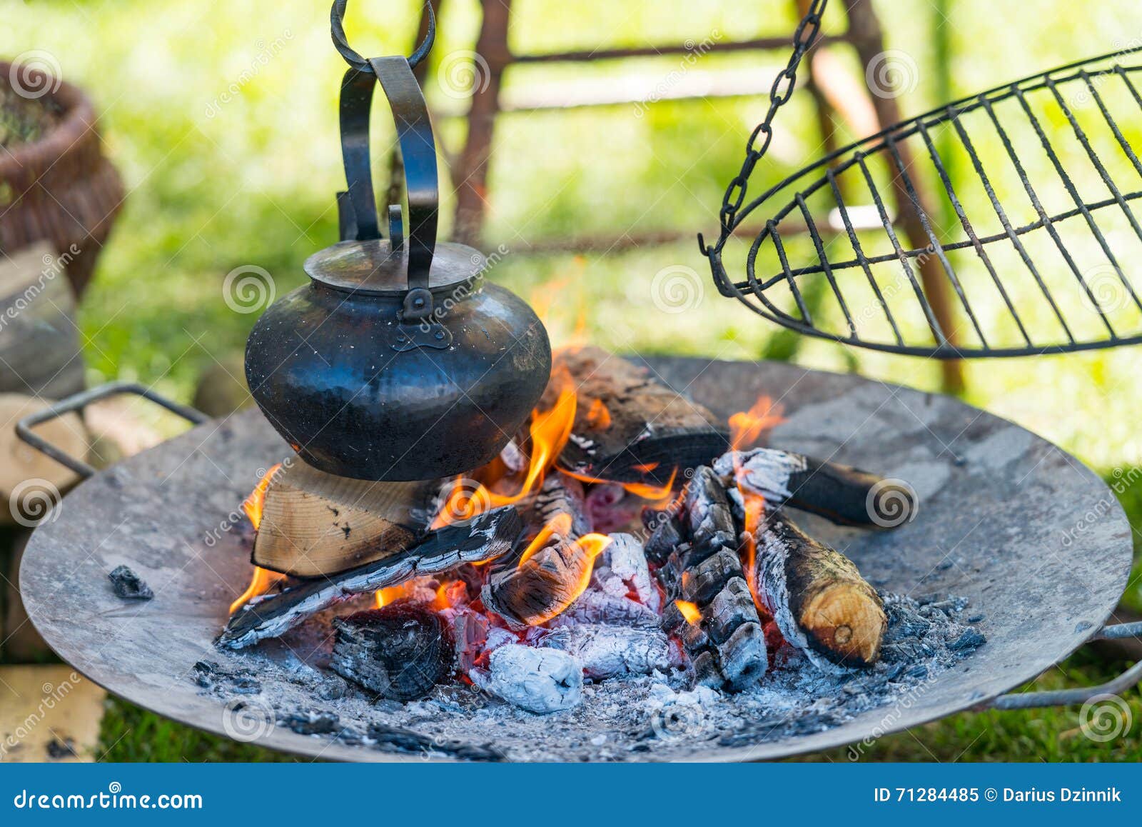Boiling over the fire stock image. Image of food, outdoor - 71284485