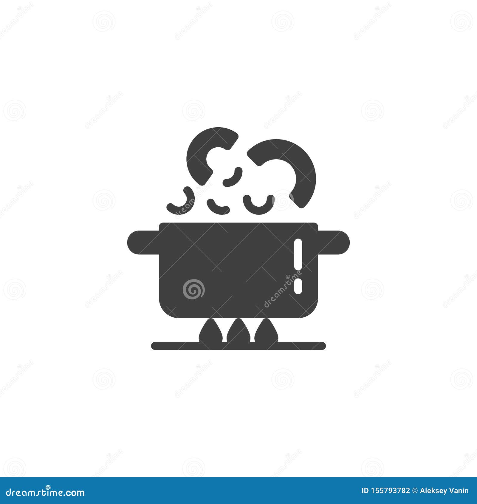 Boiling Pan on Fire Vector Icon Stock Vector - Illustration of simple ...