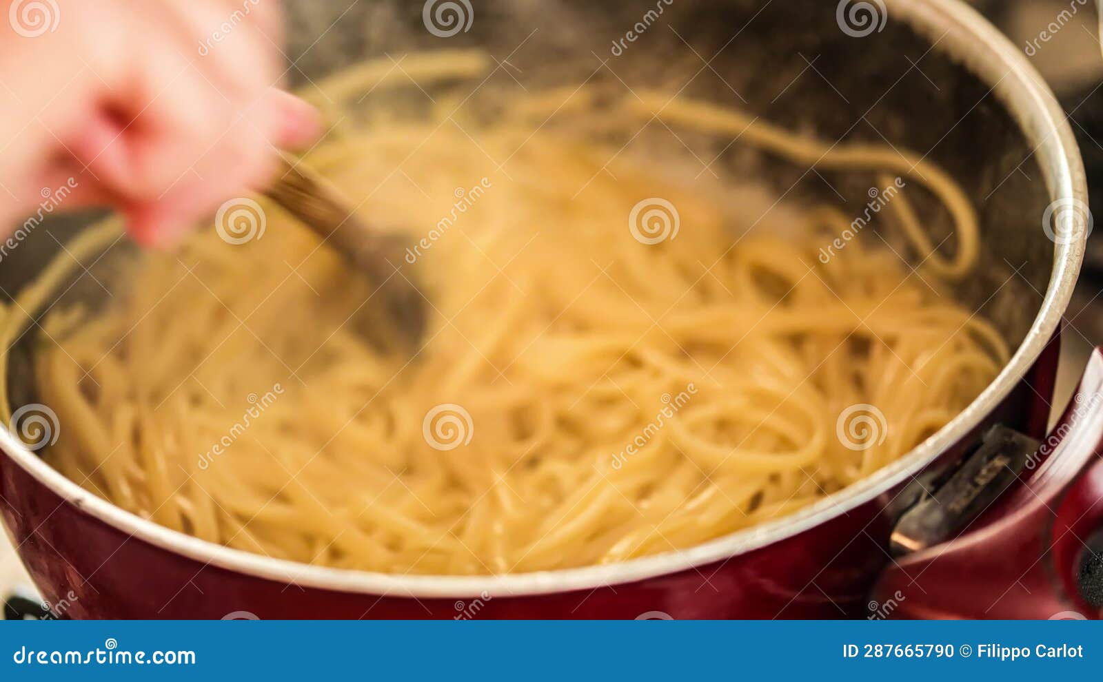 Boiling pasta at home stock footage. Video of mealtime - 287665790
