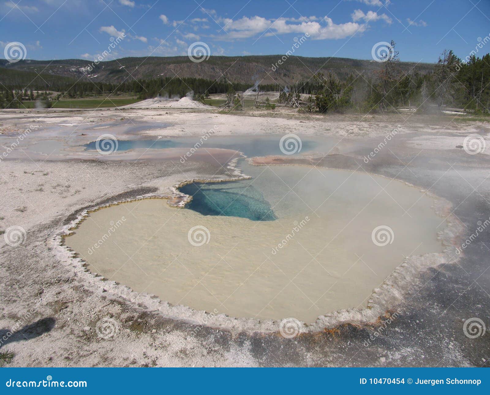 Boiling pool stock photo. Image of beauty, basin, wyoming - 10470454